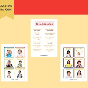Emotion Feeling FLASHCARDS in SPANISH, Las Emociones, Real Images ...