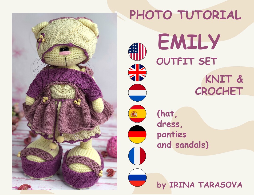 Emily Girl Knit and Crochet Outfit Pattern by Irina Tarasova. Easy and ...