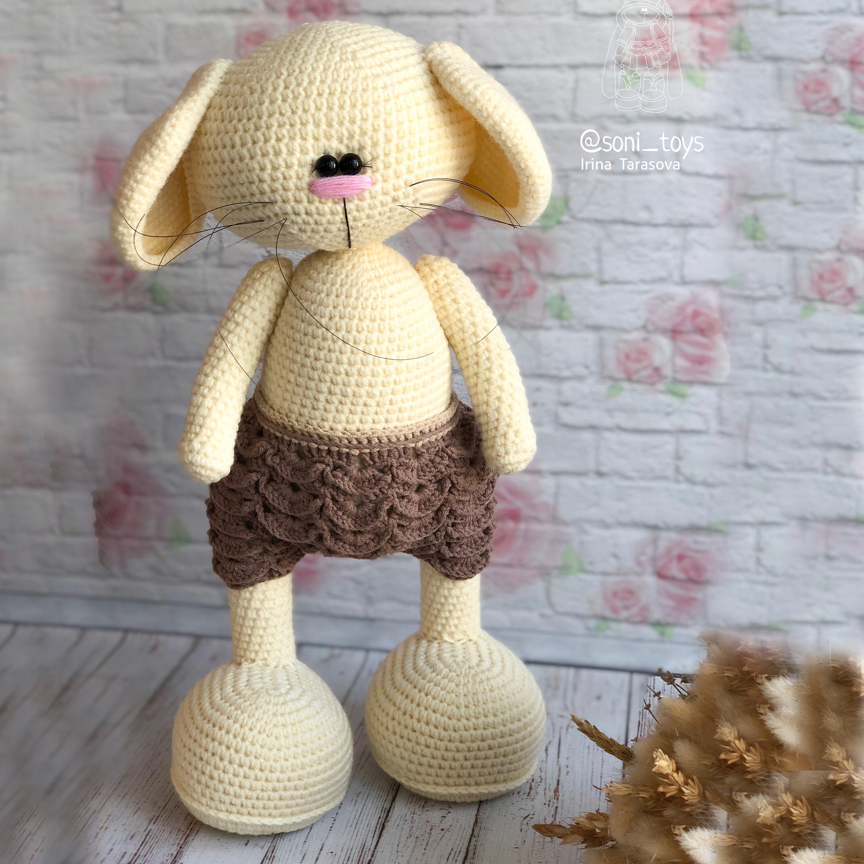 Amigurumi Crochet Tilda Mouse Pattern. Unclothed. Mlouse ONLY, Pants ...