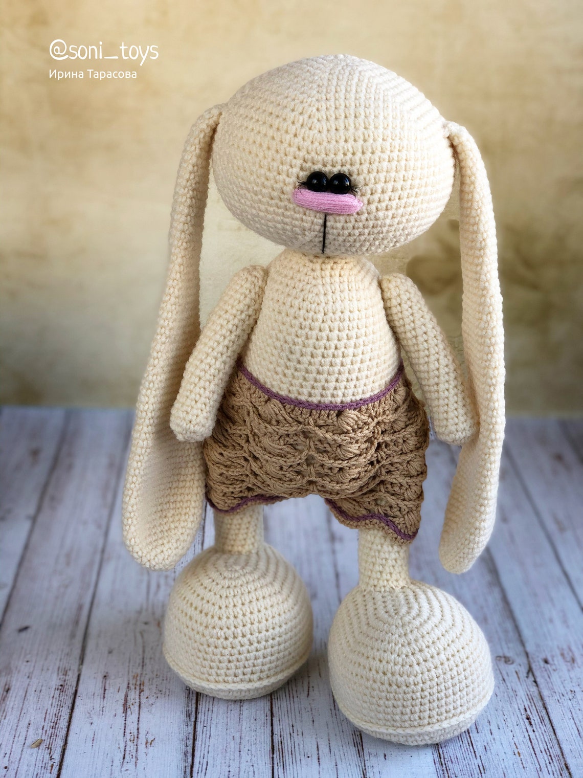 Amigurumi Crochet Tilda Bunny Pattern. Unclothed. Bunny ONLY | Etsy