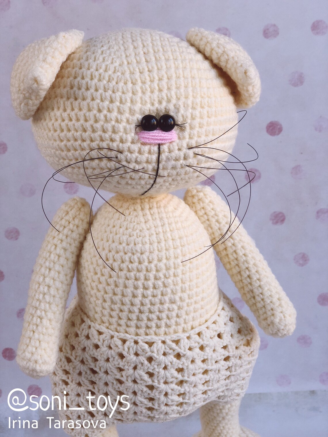 Amigurumi Crochet Tilda Cat Pattern. Unclothed. Cat ONLY, Pants Not ...