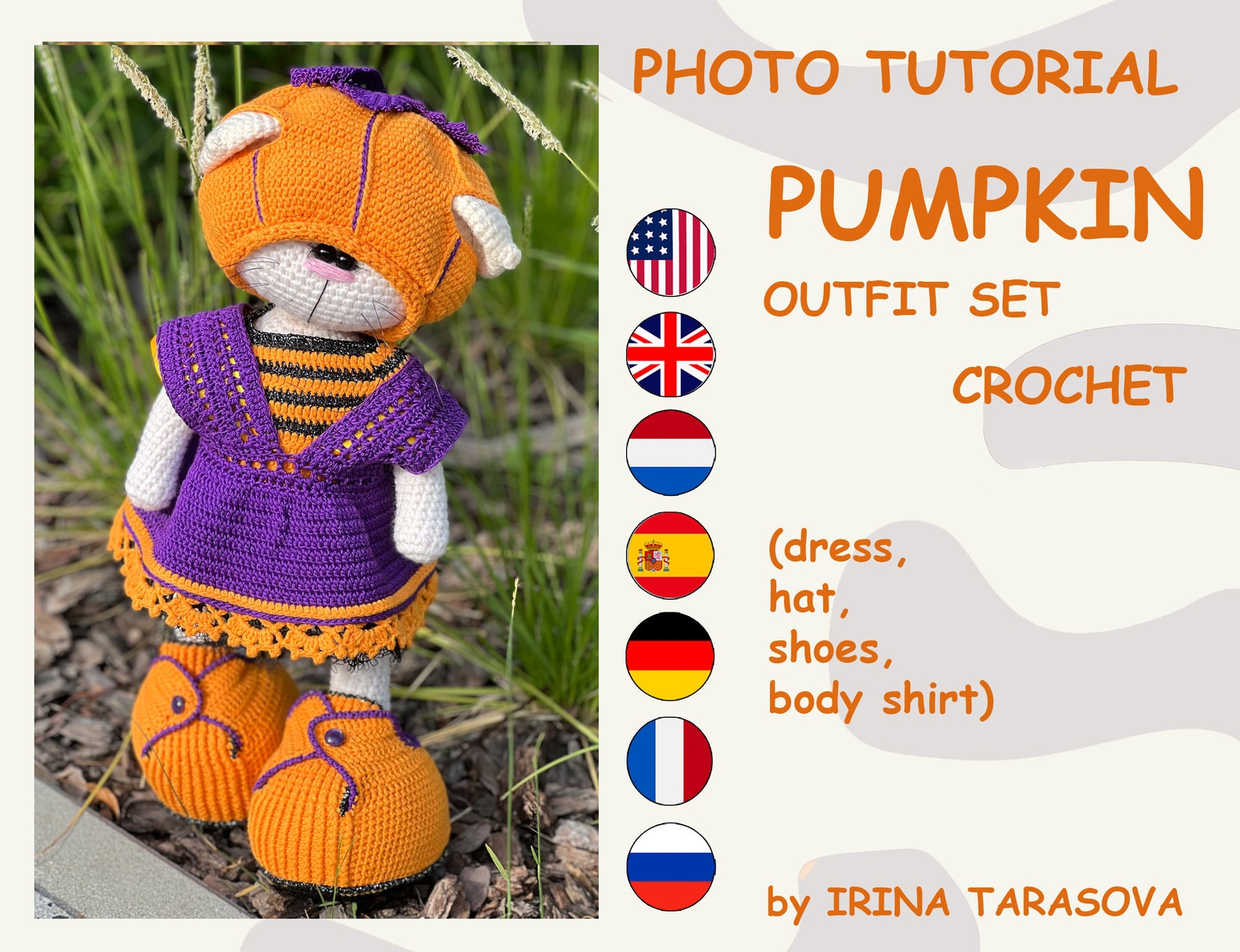 Pumpkin Crochet Halloween Outfit (clothes Only). Autumn Pattern by ...