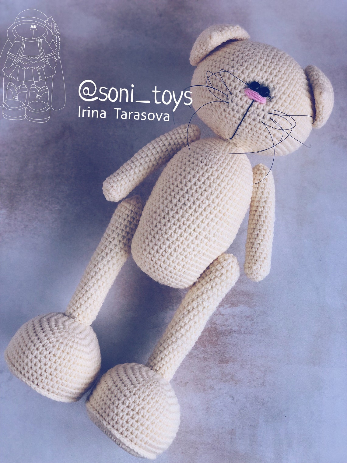 Amigurumi Crochet Tilda Cat Pattern. Unclothed. Cat ONLY - Etsy