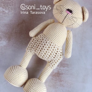 Amigurumi Crochet Tilda Cat Pattern. Unclothed. Cat ONLY, Pants Not ...