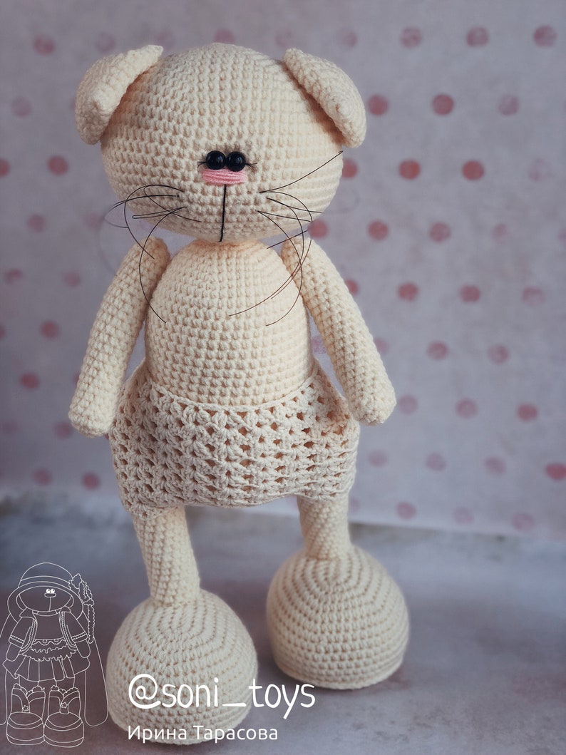 Amigurumi Crochet Tilda Cat Pattern. Unclothed. Cat ONLY, Pants Not ...