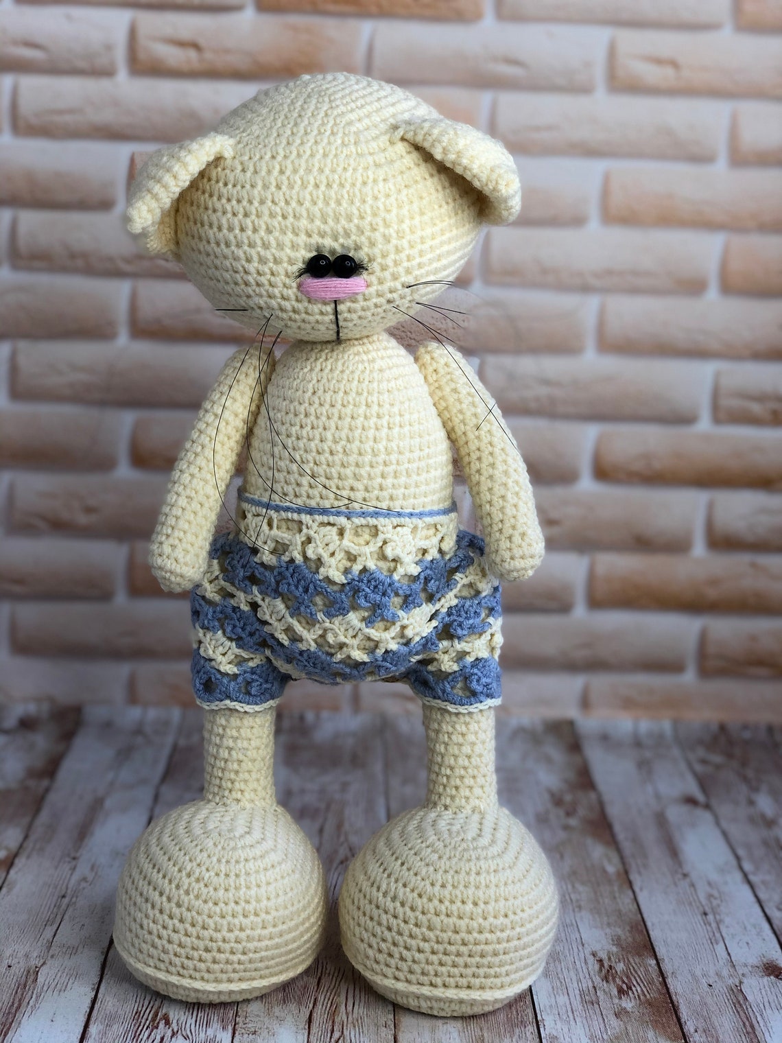 Amigurumi Crochet Tilda Cat Pattern. Unclothed. Cat ONLY, Pants Not ...