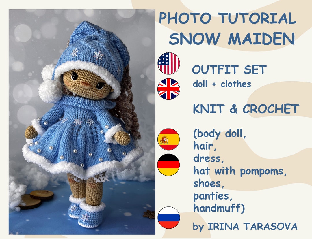 SET HAAKPATRONEN Amigurumi basispop Kylie en Sneeuwmeisje - Etsy België