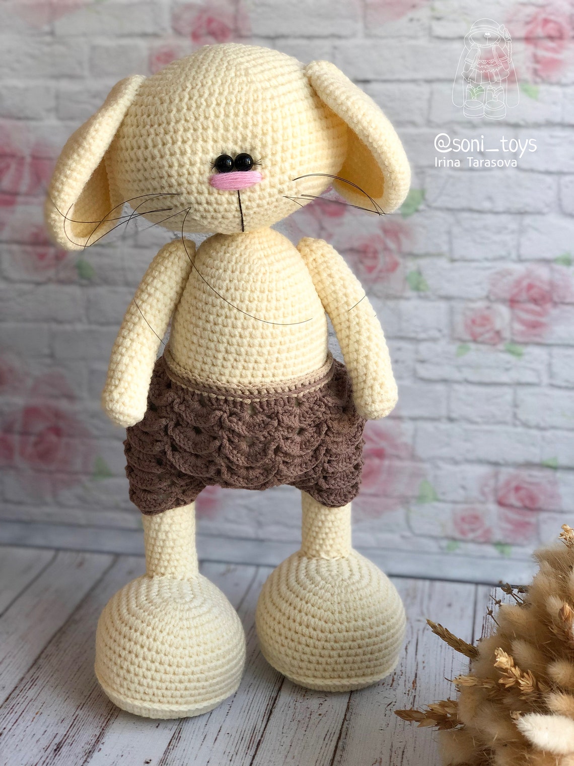 Amigurumi Crochet Tilda Mouse Pattern. Unclothed. Mlouse ONLY, Pants ...