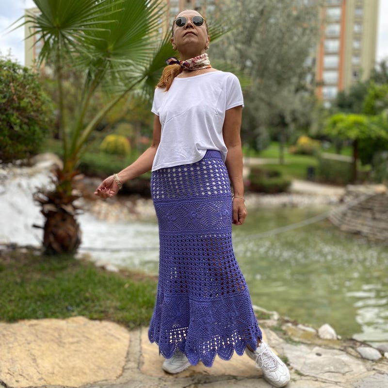 Crochet Maxi Skirt - Etsy