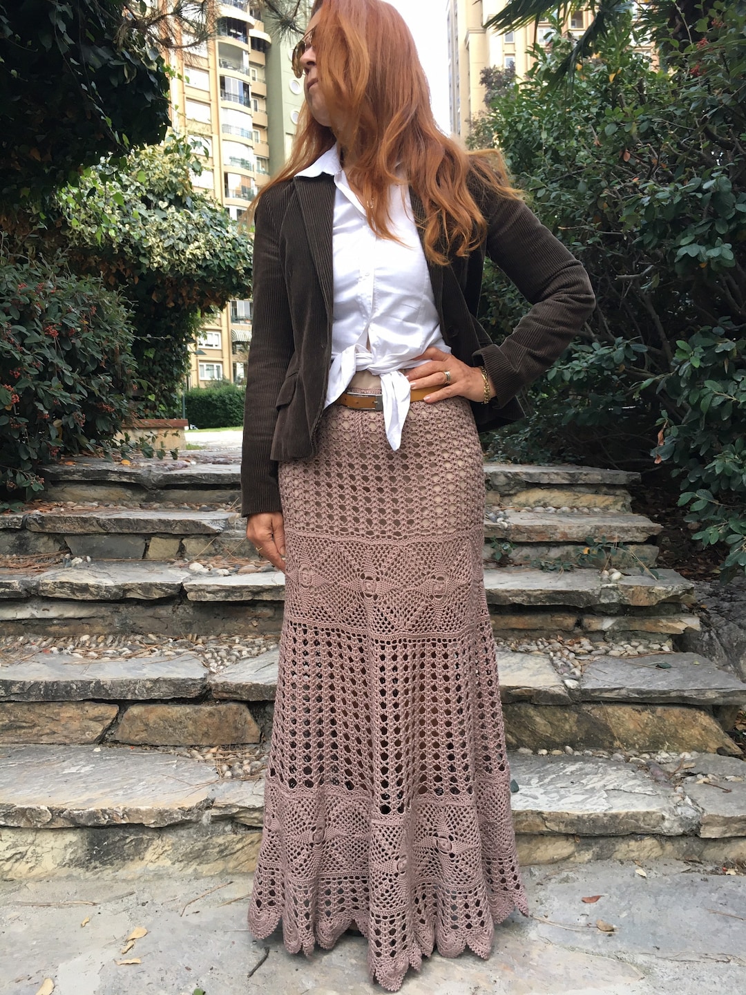 Crochet Lace Maxi Skirt, Crochet Long Skirt, Crochet Skirt, Hand ...