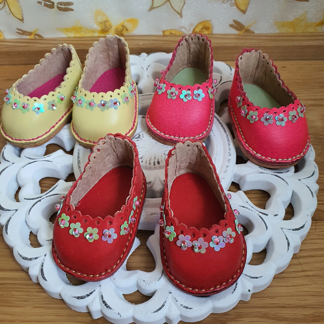 Pumps for Müller Wichtel Doll 6 Cm Long, 3.5 Cm Wide: Red, Pink,yellow ...