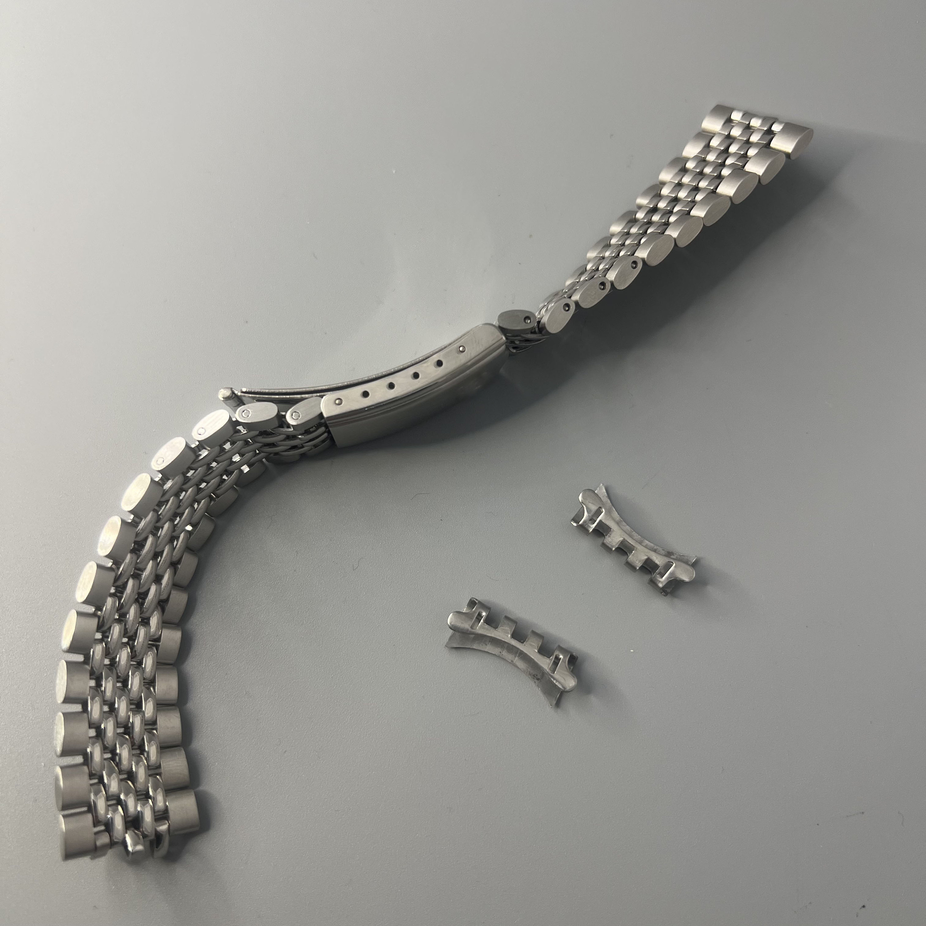 18mm 316L Stainles Steel Vintage Rare Bead of Rice Watch Band for 1970 ...