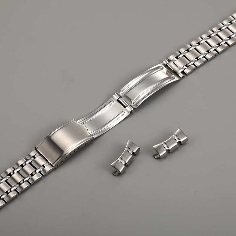 19mm 316L Stainless Steel Replacement Railroad Watch Bracelet Band for ...