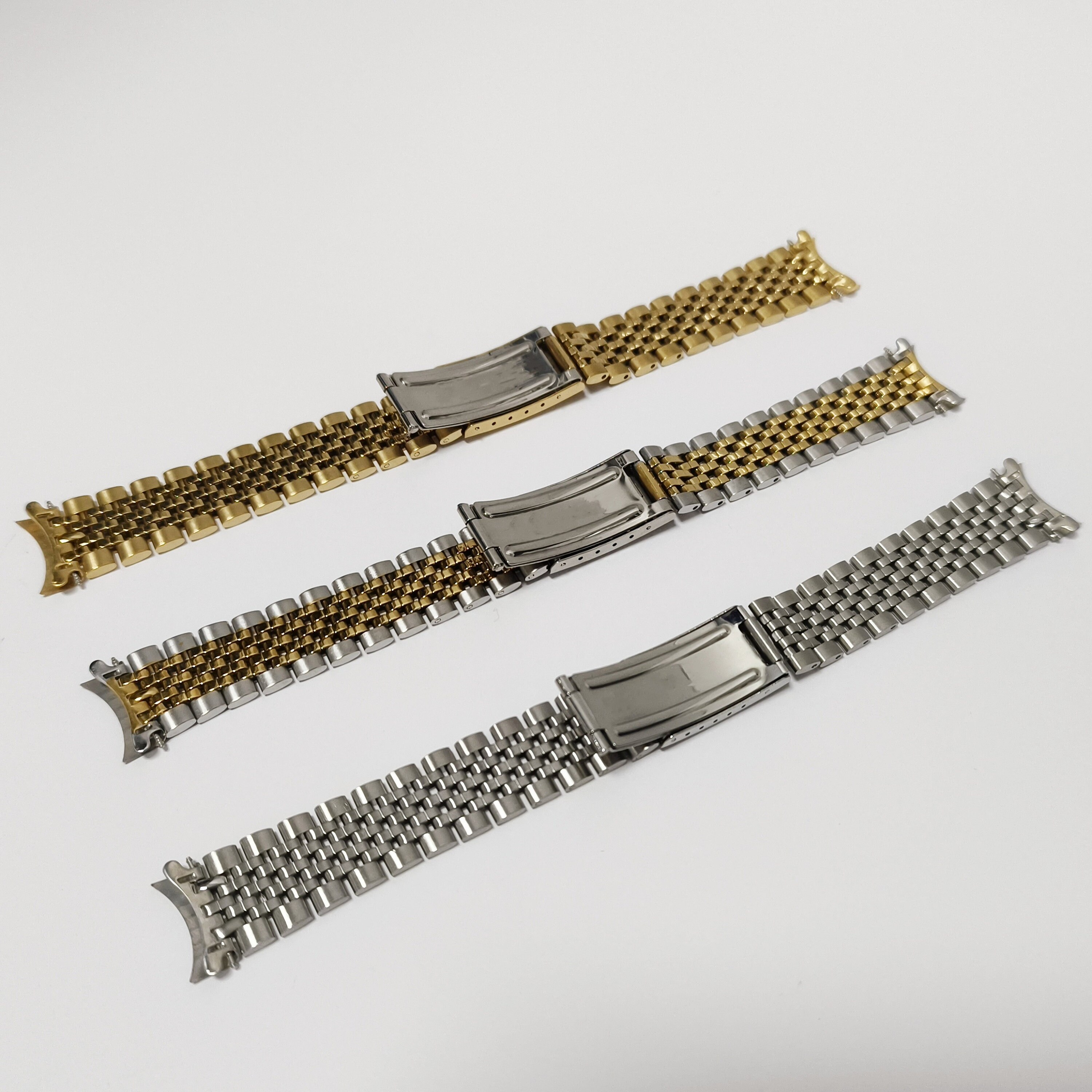 18mm 316L Stainles Steel Vintage Rare Bead of Rice Watch Band for 1970 ...