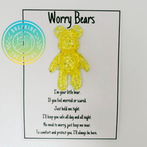 Worry Bear Pocket Bear Hug Resin Worry Bear Anxiety Bear - Etsy