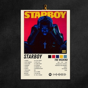 The Weeknd Starboy Album Cover Poster Print High Quality - Etsy