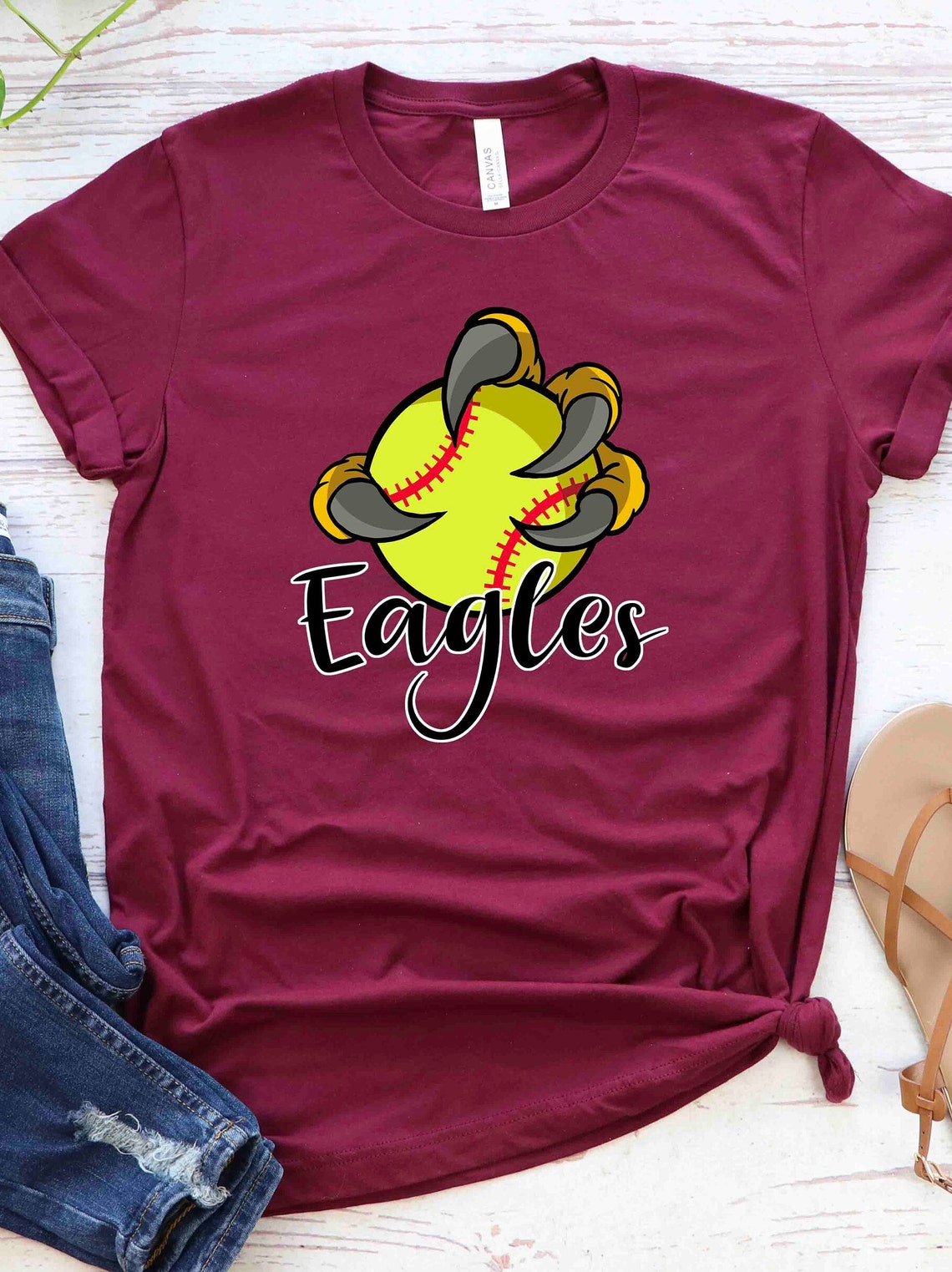 Eagles Claw Softball Athletic Teams PNG JPEG Not Svg Go Eagles - Etsy