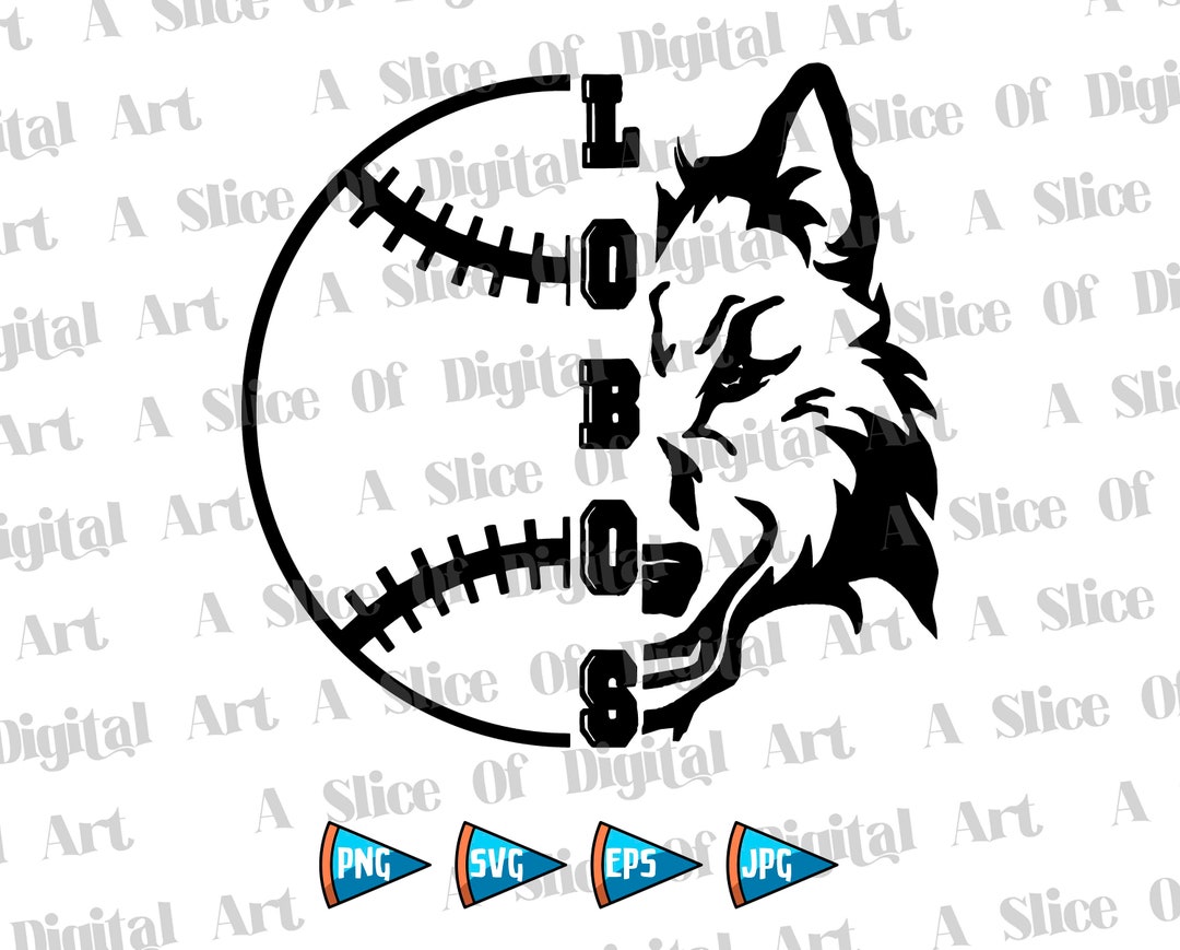 Lobos Baseball Softball Athletic Teams SVG PNG EPS, Go Lobos Softball ...