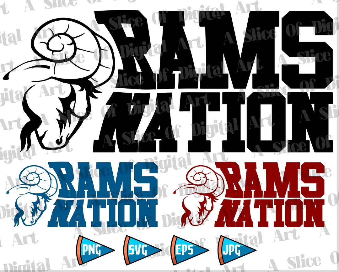 Rams Nation SVG PNG EPS Jpg Go Rams Rams Strong Rams Team Rams - Etsy