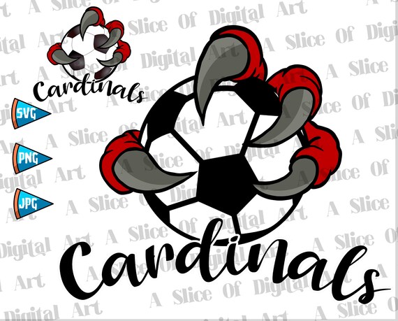 Cardinals Claw Soccer Athletic Teams SVG PNG JPG Go Cardinals - Etsy