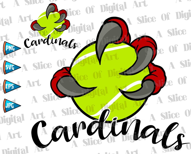 Cardinals Claw Tennis Athletic Teams SVG PNG EPS Go Cardinals - Etsy