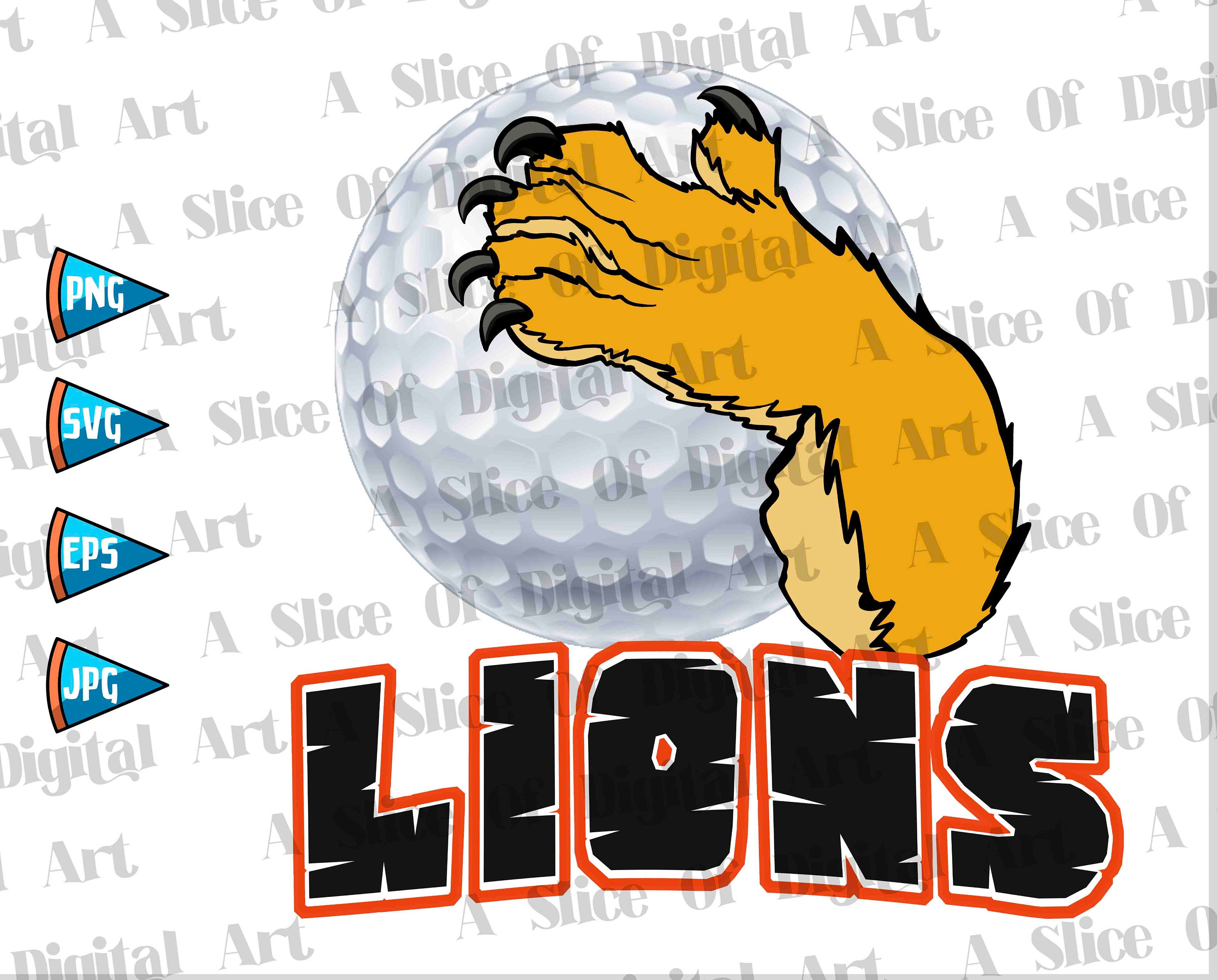Lions Golf Team SVG PNG EPS Go Lions Golf Svg Lion Paw Lions - Etsy