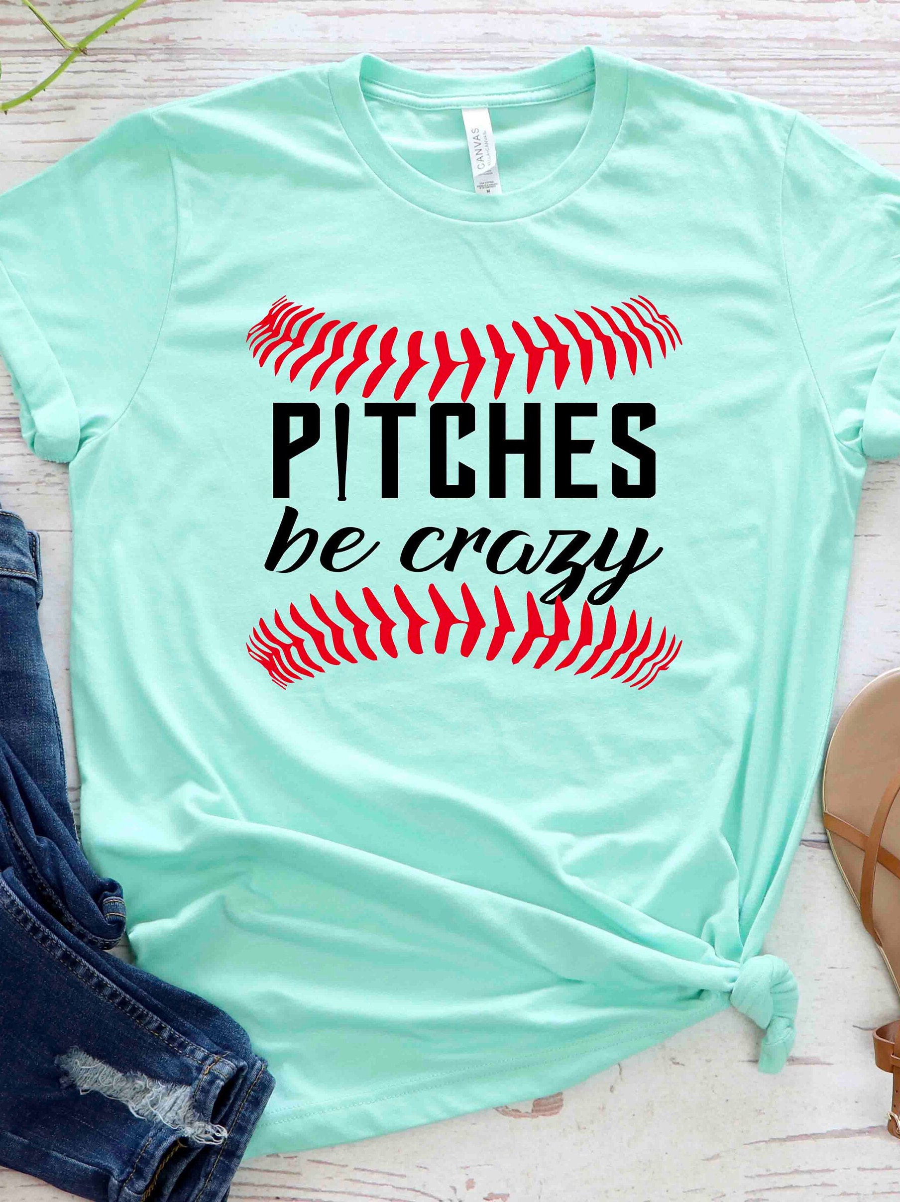 Pitches Be Crazy Baseball SVG PNG EPS Funny Baseball Softball Svg ...