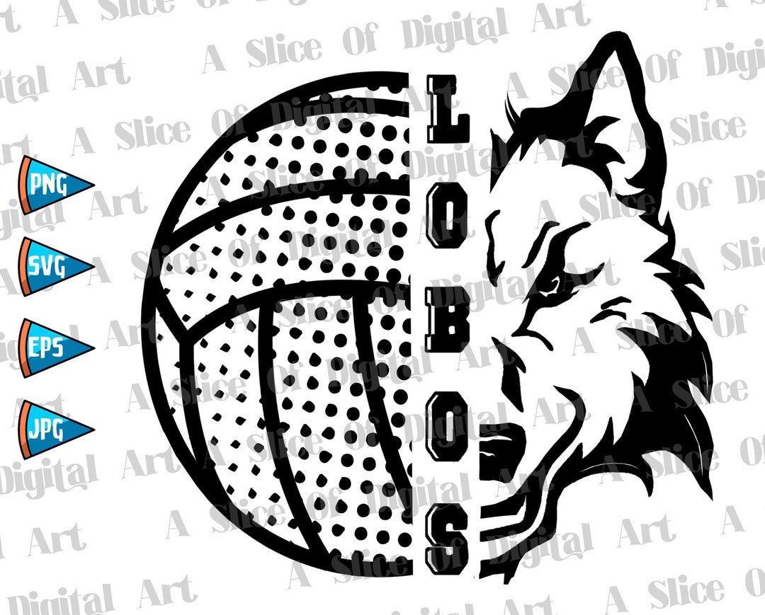 Lobos Volleyball Athletic Teams SVG PNG EPS Jpg Go Lobos - Etsy