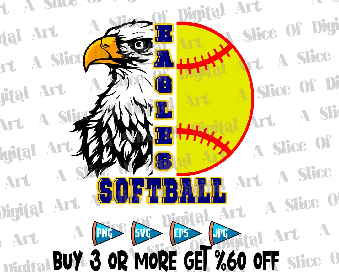 Eagles Softball Athletic Teams SVG PNG EPS Go Eagles Softball Svg ...