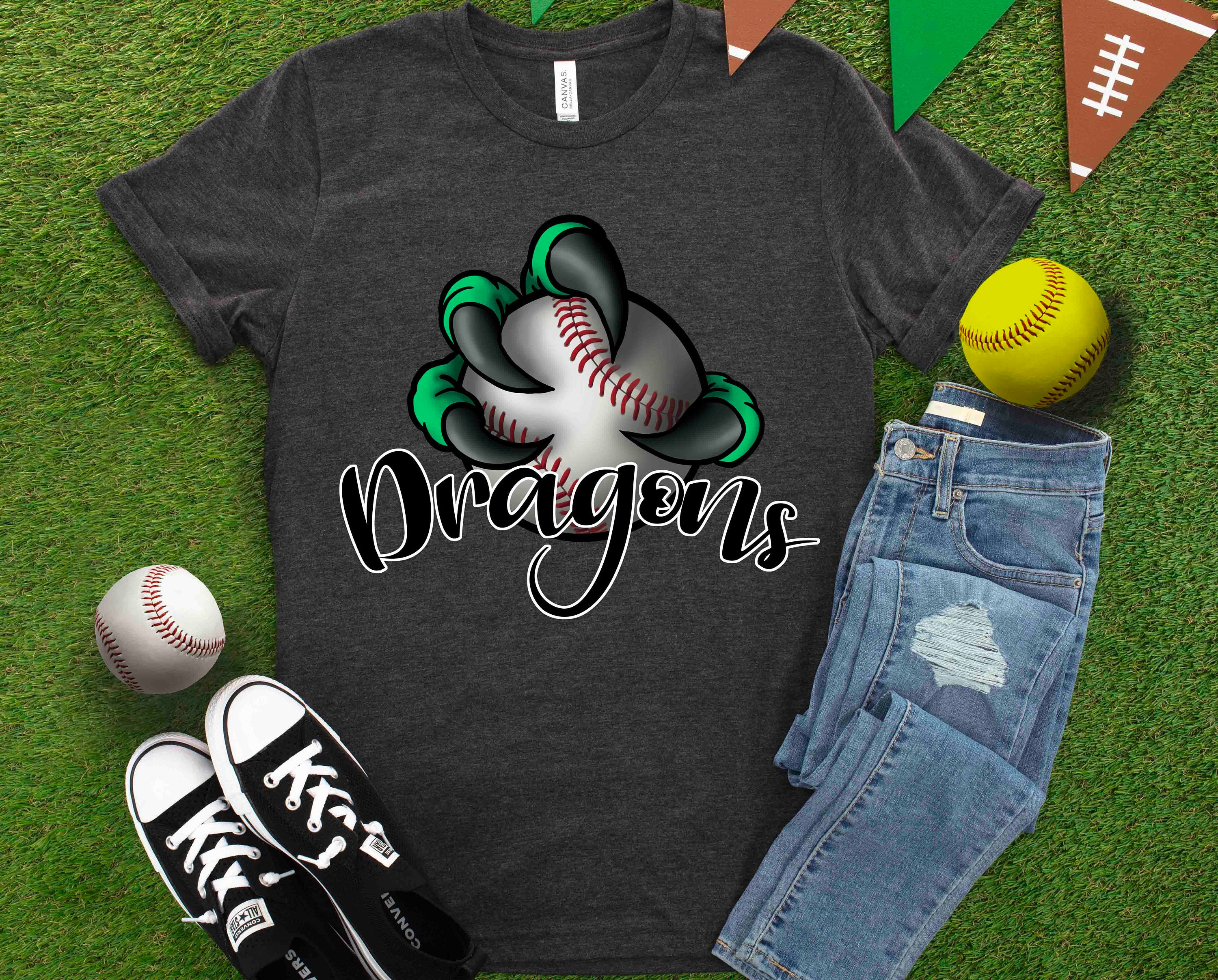 Dragons Claw Baseball Athletic Teams PNG JPEG, Go Dragons Baseball Png ...