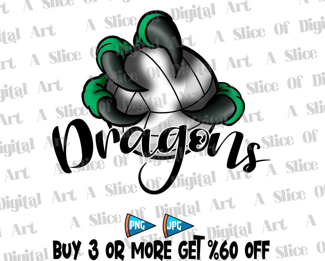 Dragons Volleyball Claw PNG: School Team Design (digital Download ...