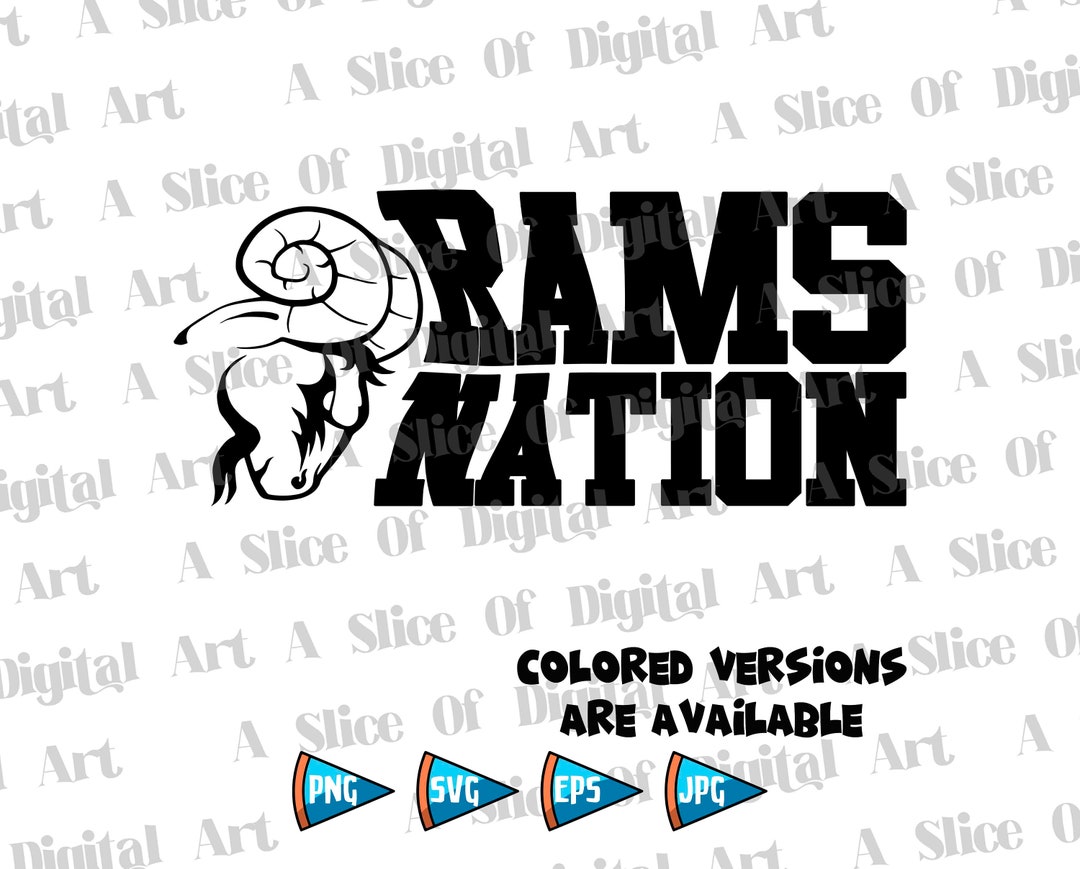 Rams Nation SVG PNG EPS Jpg Go Rams Rams Strong Rams Team Rams - Etsy