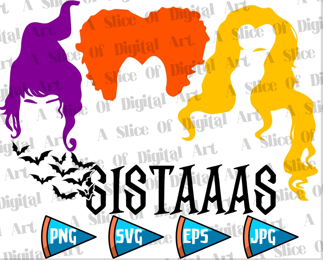 Sisters Sistaaas SVG PNG EPS, Bats I Smell Horror Scary Happy Halloween ...