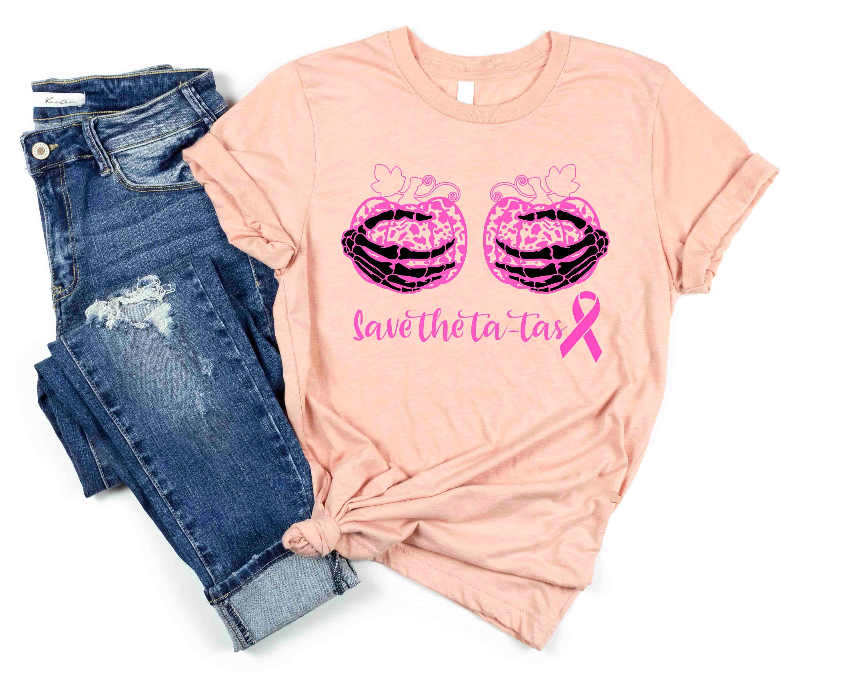 Save the Tatas Breast Cancer Awareness Pumpkin Design (PNG SVG EPS) - Etsy