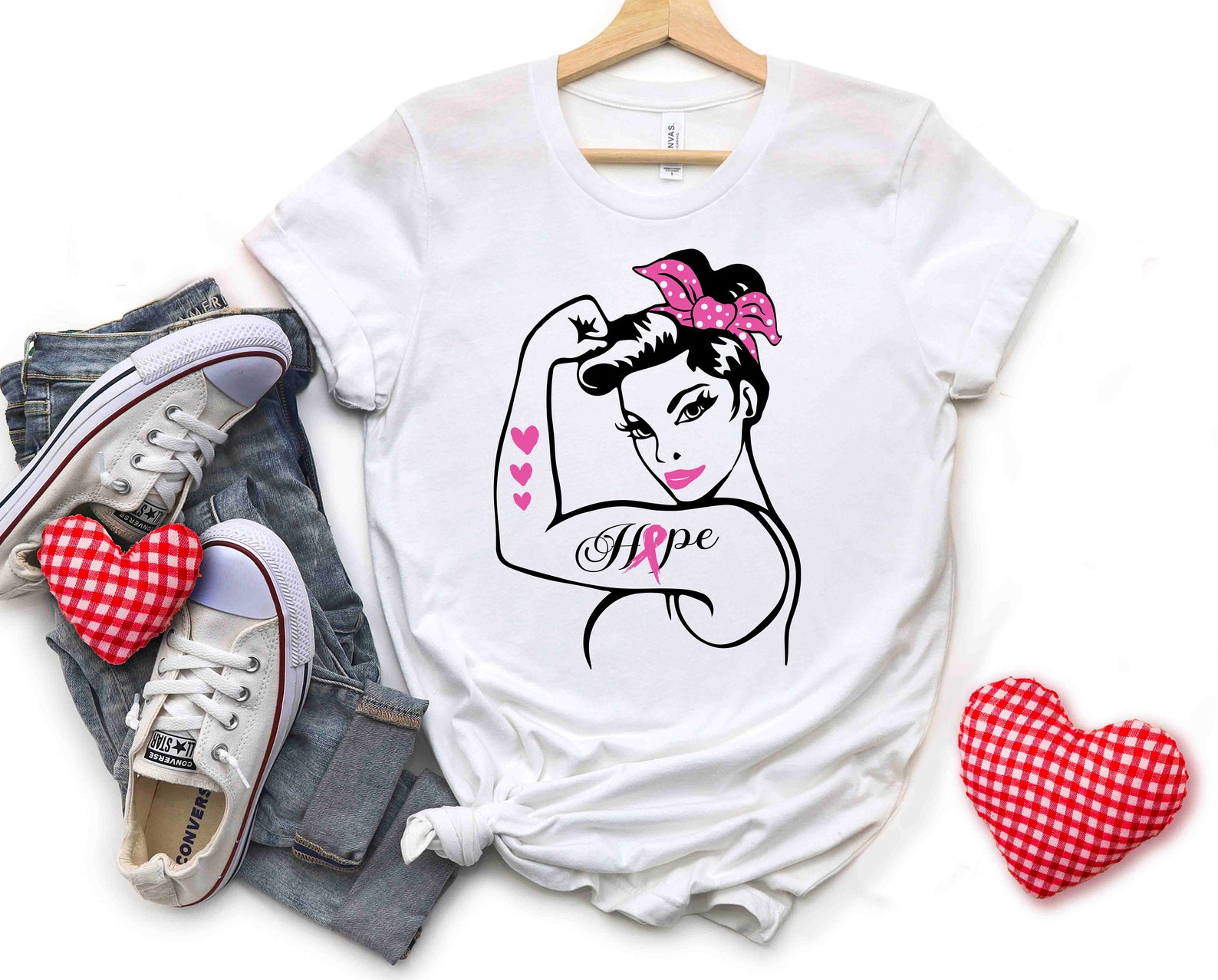 Rosie the Riveter Hope SVG PNG EPS Fighter Rosie Svg, Breast Cancer ...