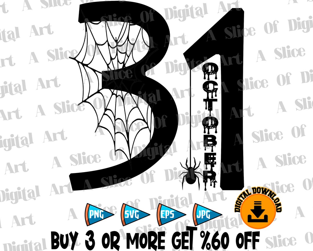 October 31 SVG PNG EPS October 31st Svg Farmhouse Halloween Sign Svg ...