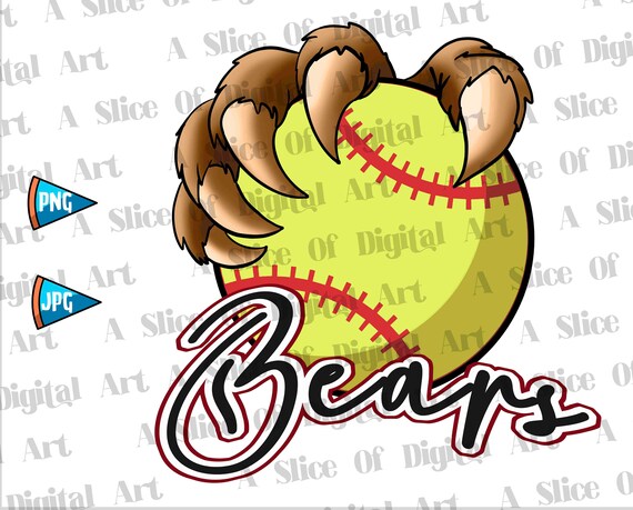 Bears Softball Athletic Teams PNG Jpeg Design Go Bears - Etsy