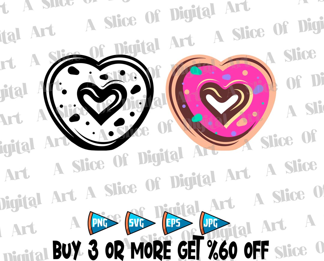Heart Donut SVG, Donut Layered Svg, Doughnut Svg, Birthday Donut Svg ...
