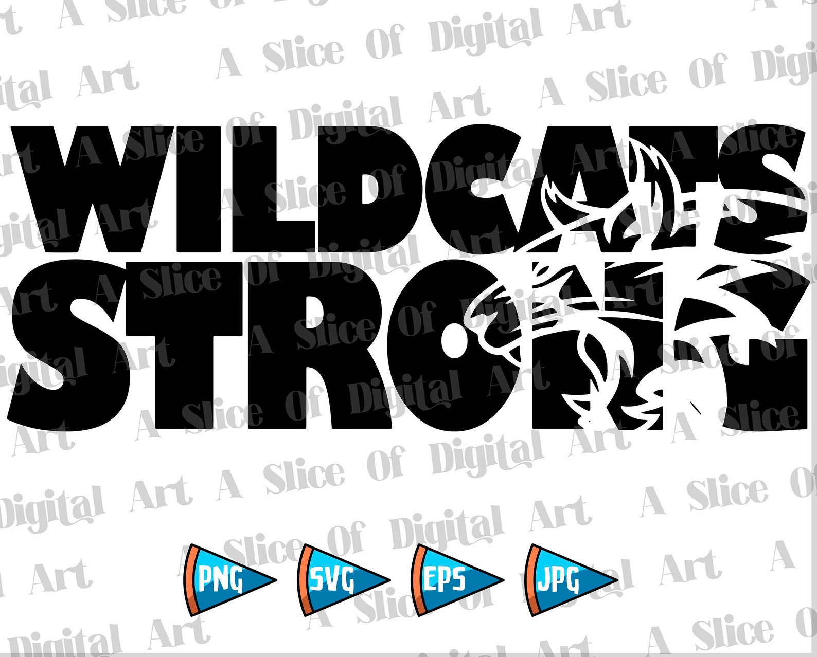 Wildcats Strong Athletic Teams SVG PNG EPS, Go Wildcats Basketball ...