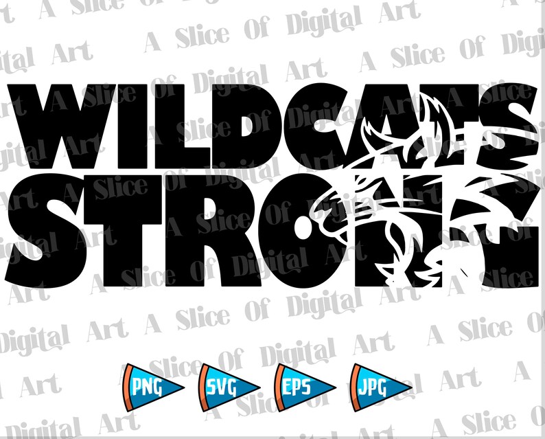 Wildcats Strong Athletic Teams SVG PNG EPS, Go Wildcats Basketball ...