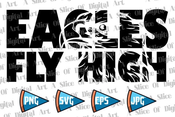 Eagles Fly High PNG SVG Design Athletic Go Eagles Soccer - Etsy