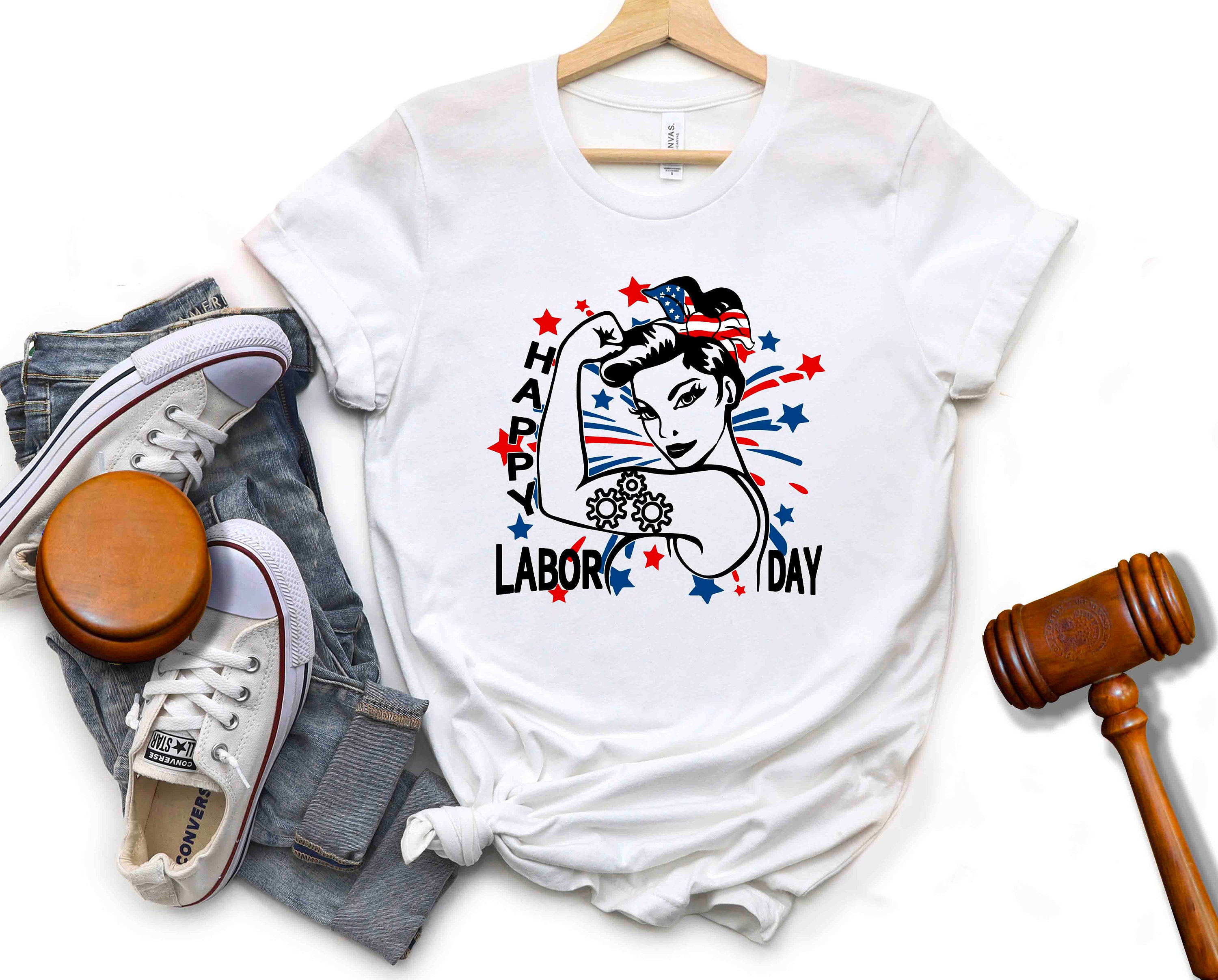 Happy Labor Day, Rosie the Riveter SVG PNG EPS Union Worker Labor Day ...