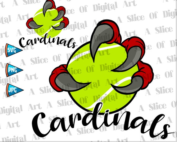 Cardinals Claw Tennis Athletic Teams SVG PNG JPG Go Cardinals - Etsy