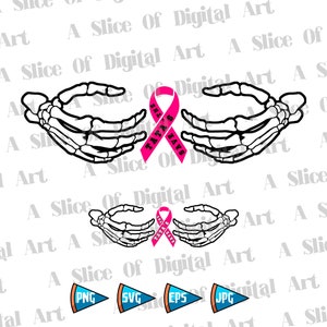 Save the Tatas Skeleton Hands SVG PNG EPS Breast Cancer Svg - Etsy