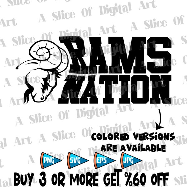 Rams Svg - Etsy