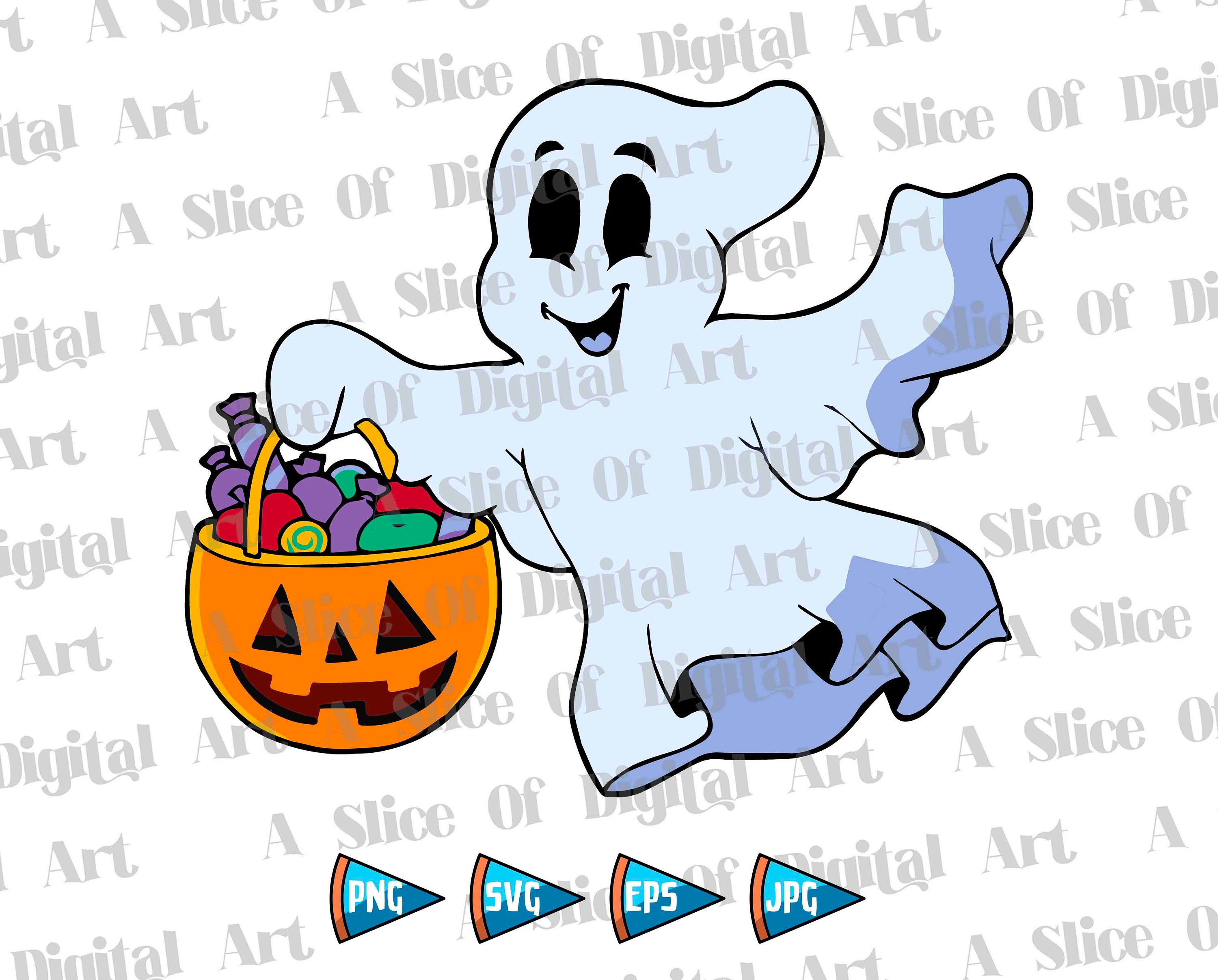 Ghost SVG PNG EPS Girls Halloween Svg Boo Svg Spooky Svg - Etsy