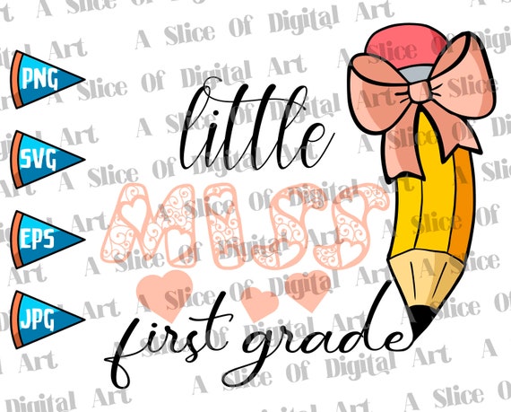 Little Miss First Grade Svg Back to School Svg School Shirt - Etsy