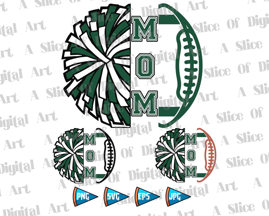Football Mom And Cheer Mom Svg Png Football Mom Svg Cheer Svg