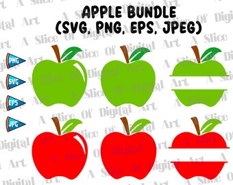 Apple Svg, Apple Monogram Svg, Split Monogram Svg, Teacher Monogram Svg ...