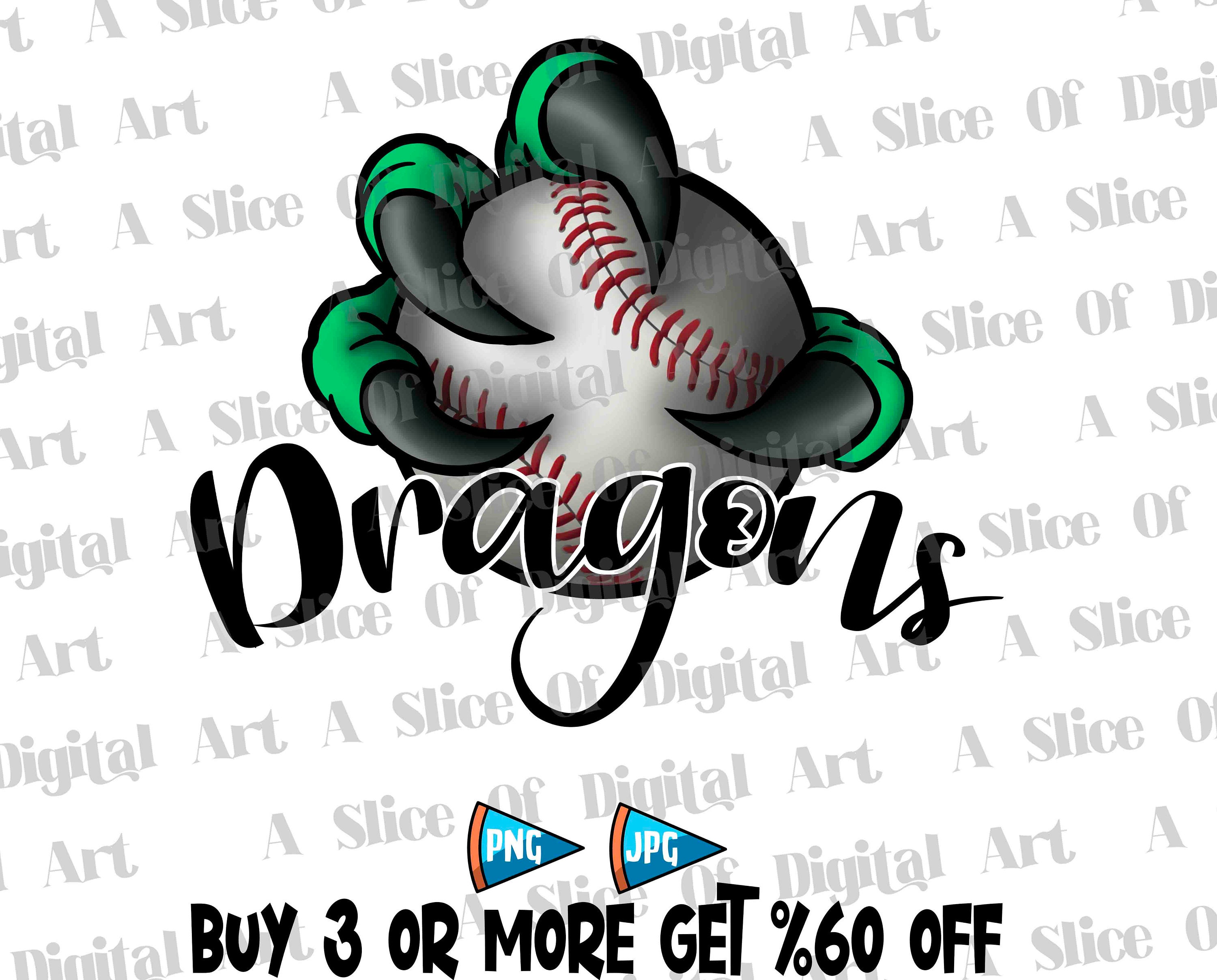 Dragons Claw Baseball Athletic Teams PNG JPEG, Go Dragons Baseball Png ...